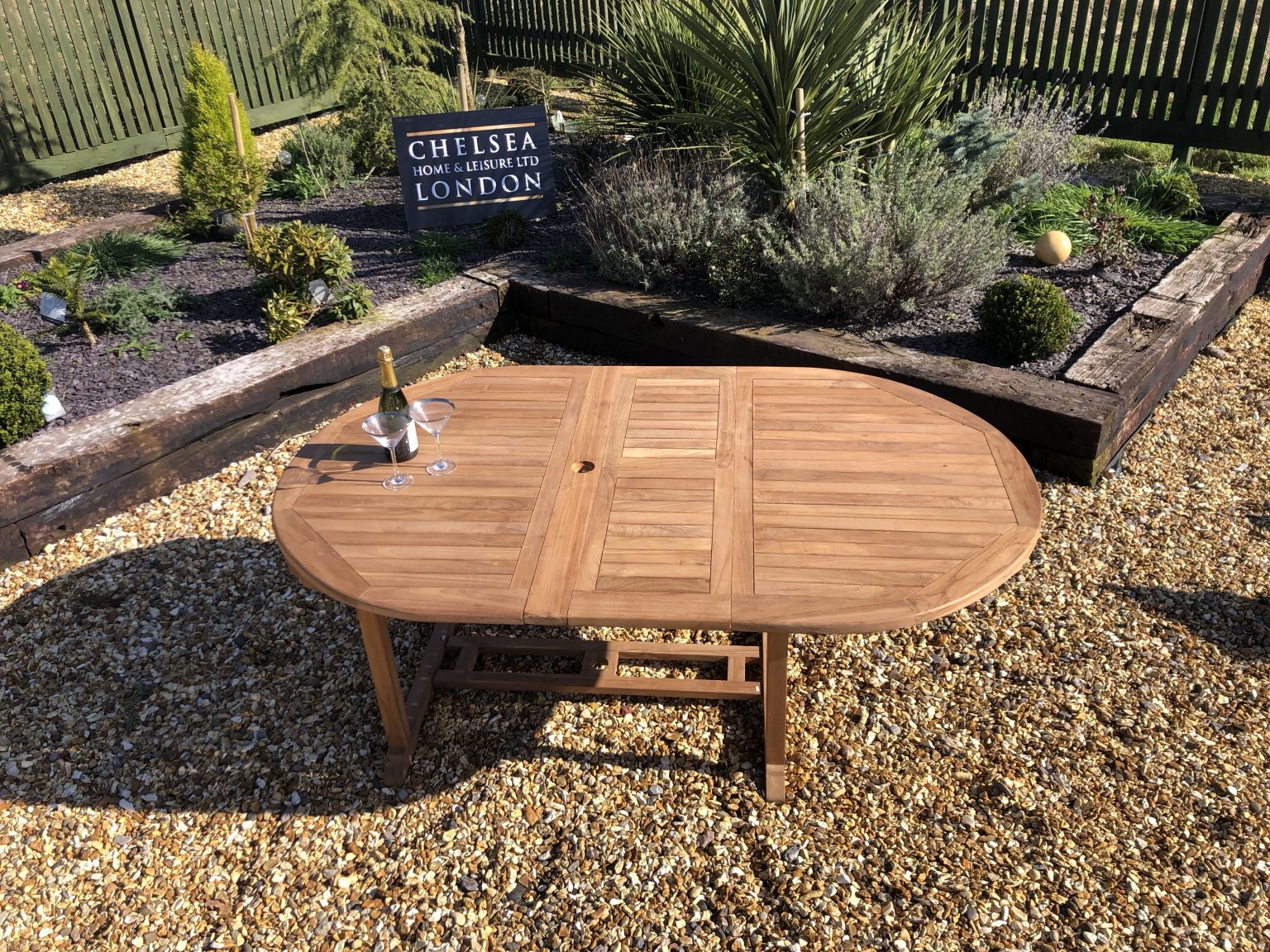 Teak Outdoor Extending Table 160 - 230cm - Teak Garden Furniture Outlet