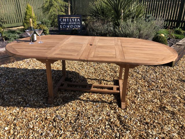Teak Outdoor Extending Table 160 - 230cm - Teak Garden Furniture Outlet