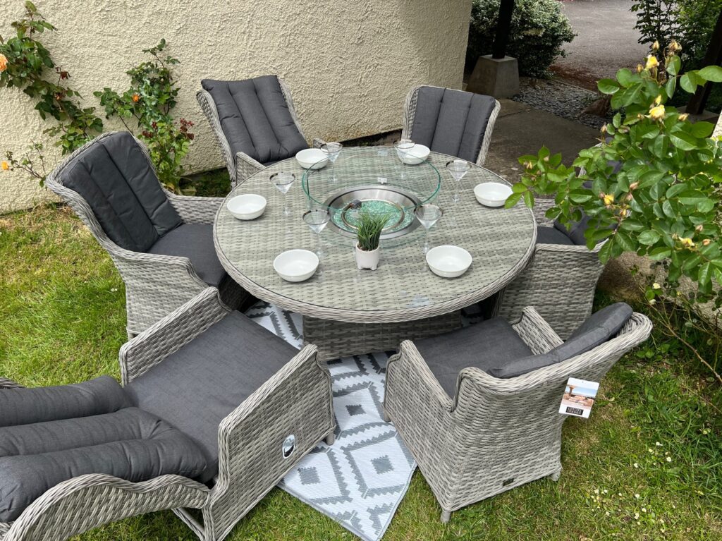 Rattan Firepit Set Luxury Edition - Teak Garden Furniture Outlet