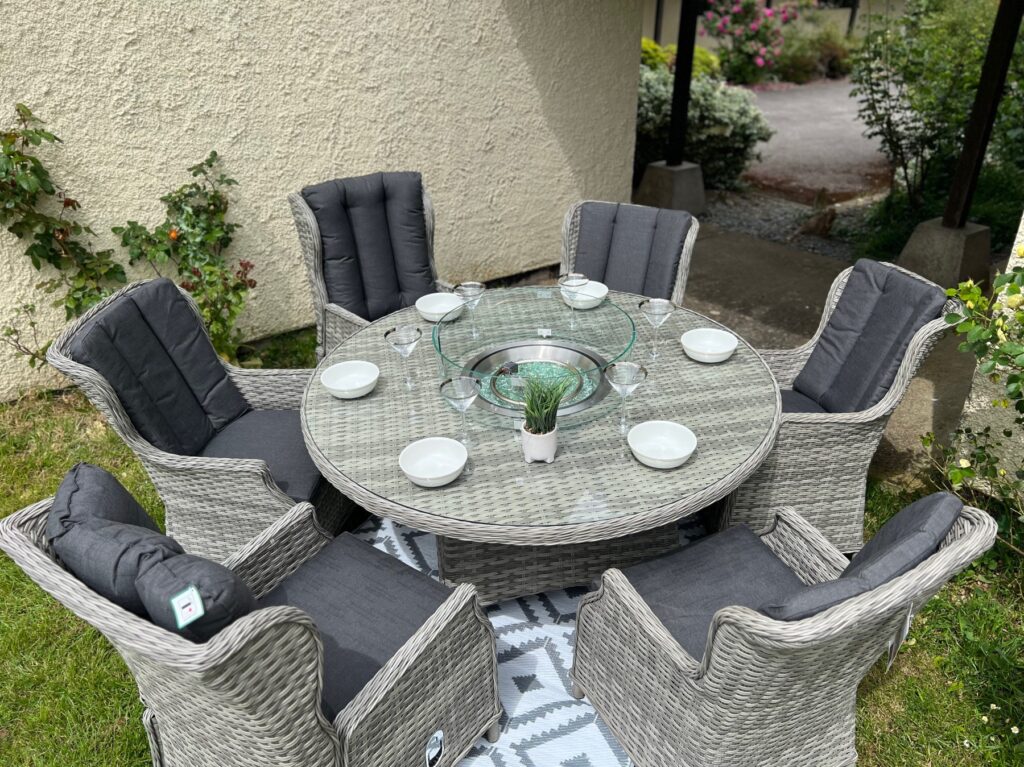 Rattan Firepit Set Luxury Edition - Teak Garden Furniture Outlet